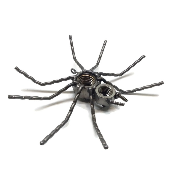 Metal Relic | Accents | Welded Scrap Metal Art Tarantula Spider ...